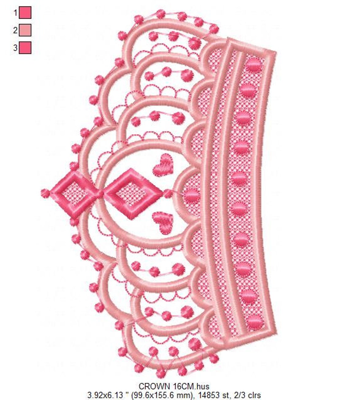 Crown Embroidery Designs Princess Crown Embroidery Design - Etsy