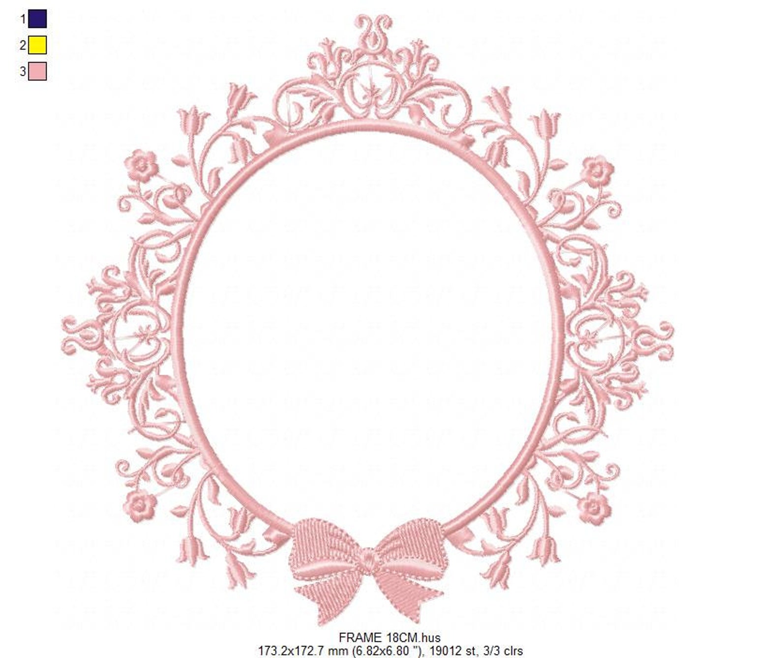 Frame Embroidery Designs Flower Wreath Embroidery Design Machine ...