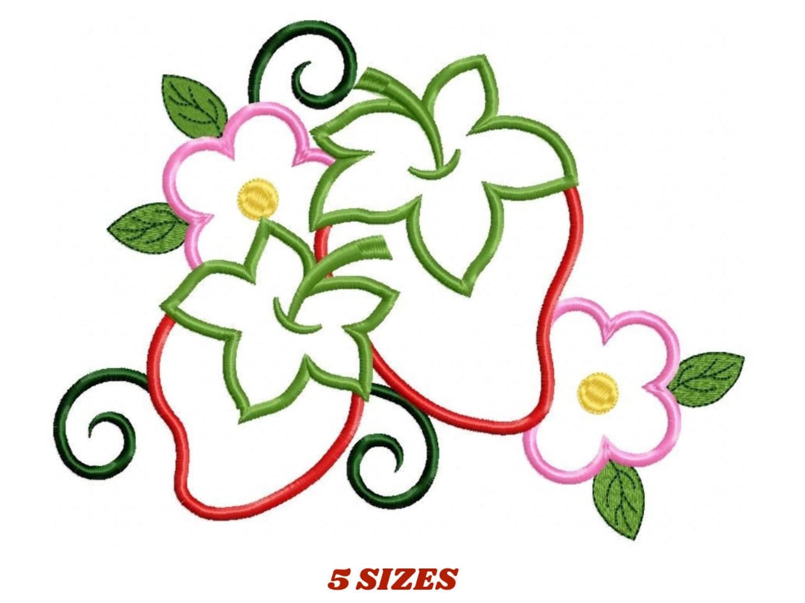 Strawberry Embroidery Designs Fruit Embroidery Design - Etsy