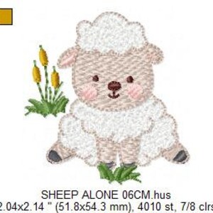 Sheep Farm Embroidery Design Lamb Fence Embroidery Designs Machine ...