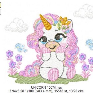 Unicorn Embroidery Designs - Baby Girl Embroidery Design Machine ...