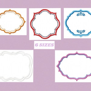 Frame Embroidery Designs Set - Frame Applique Design Machine Embroidery ...