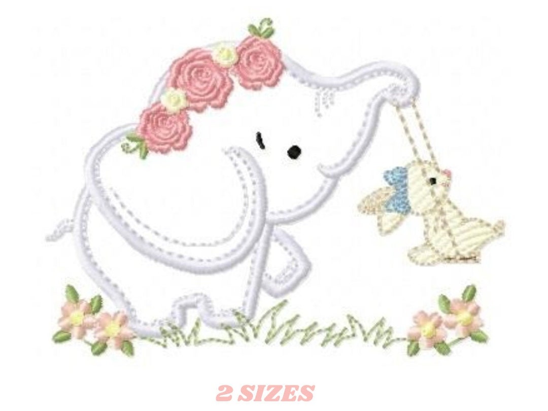 Elephant Embroidery Design - Animal Embroidery Design Machine ...