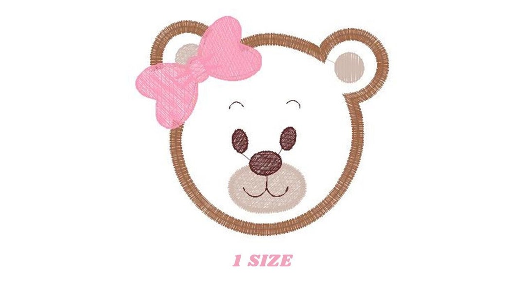Teddy Bear Embroidery Designs Bear Face Embroidery Design Machine ...