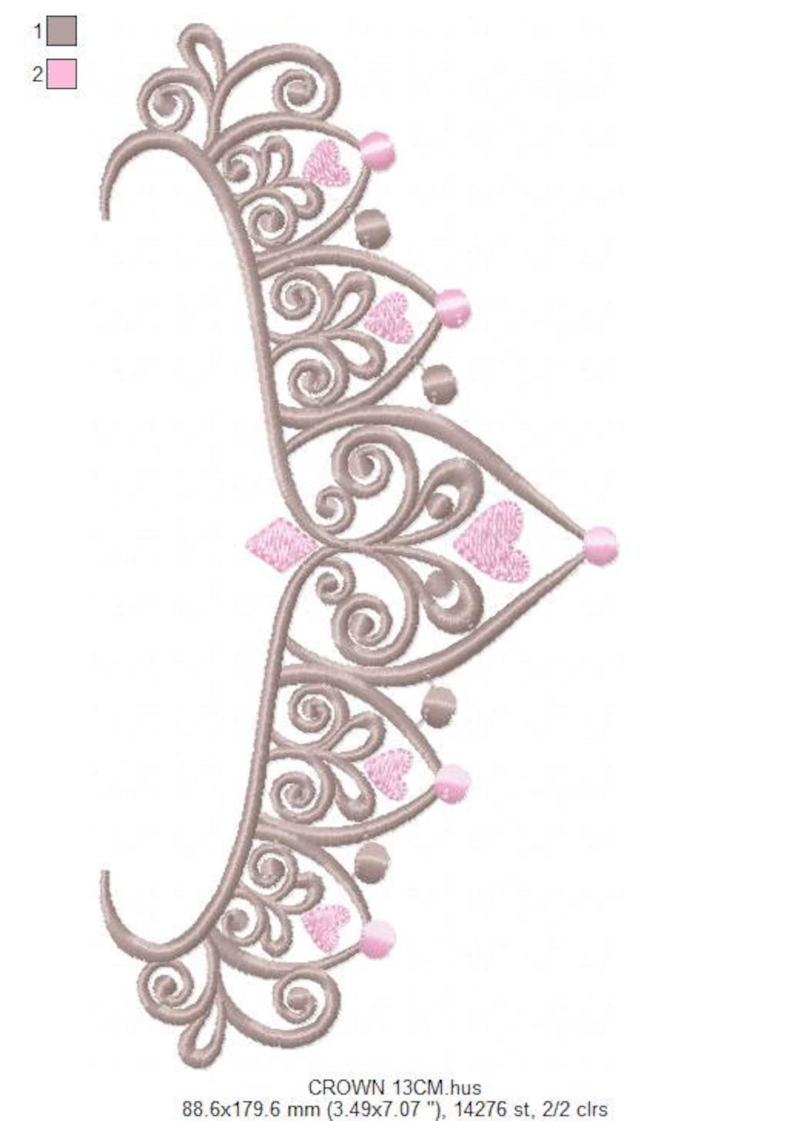 Crown Embroidery Designs Princess Crown Embroidery Design Machine ...