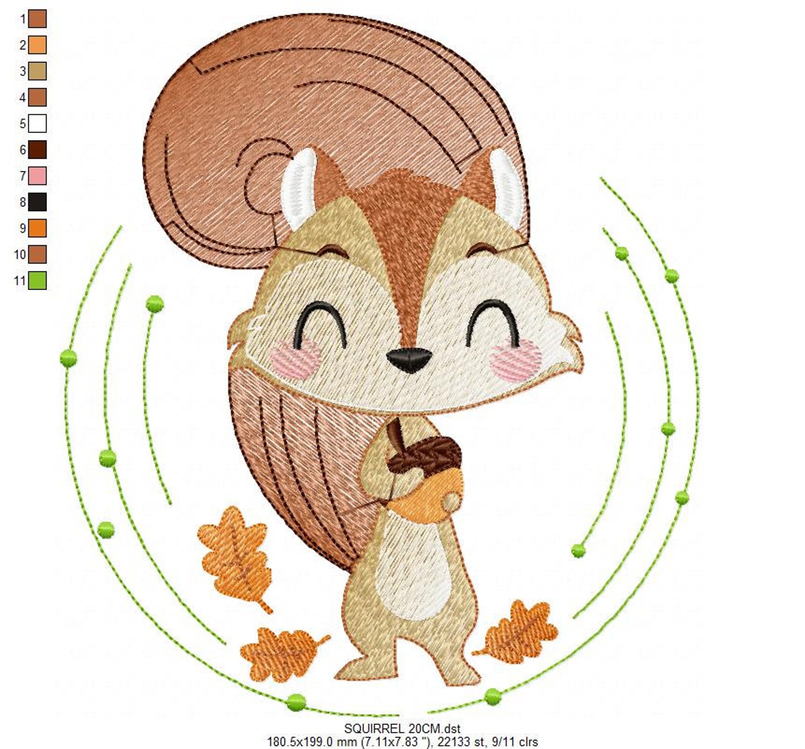 Squirrel Embroidery Design Animal Embroidery Designs Machine Embroidery ...