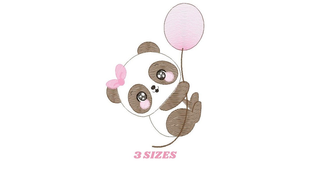 Panda Embroidery Design Animal Embroidery Designs Machine Embroidery ...