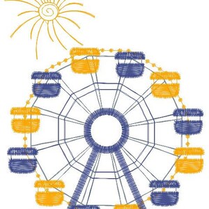 Ferris Wheel Embroidery Design - Boy Embroidery Designs Machine ...