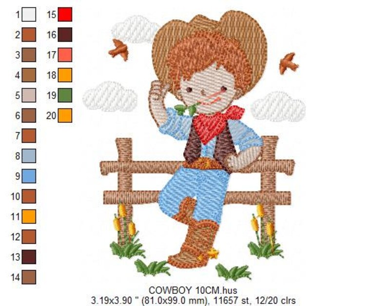 Cowboy Embroidery Design - Baby Boy Embroidery Designs Machine ...