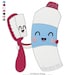 Toothbrush Embroidery Designs Toothpaste Embroidery Design - Etsy