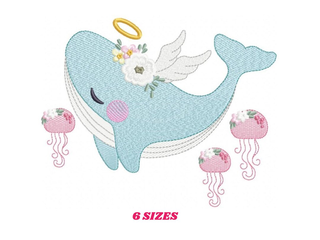 Whale Embroidery Designs Animal Embroidery Design Machine Embroidery ...