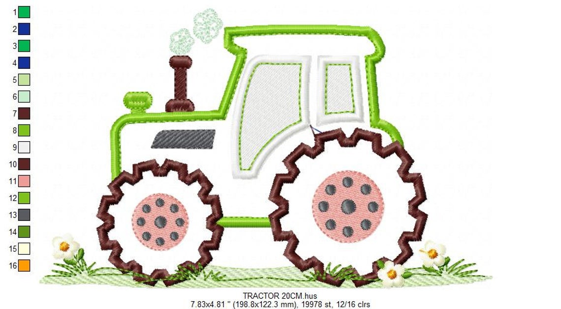 Tractor Embroidery Designs Farm Embroidery Design Machine | Etsy Canada
