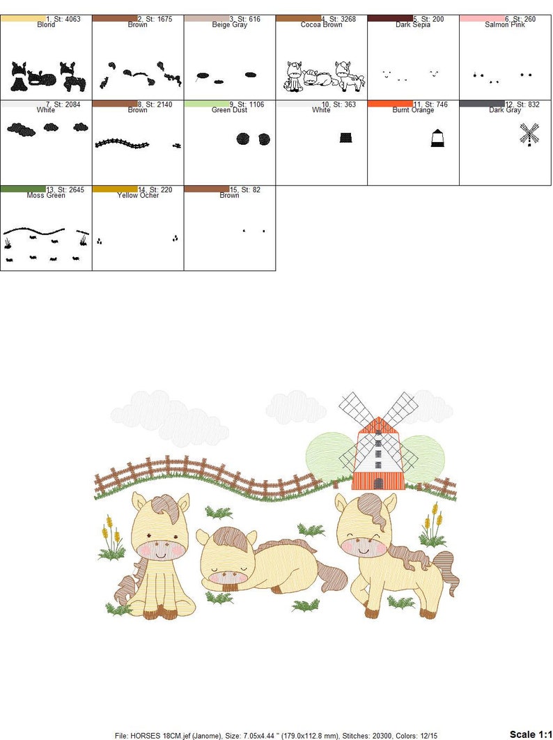Horse Embroidery Design Animal Ranch Embroidery Designs - Etsy