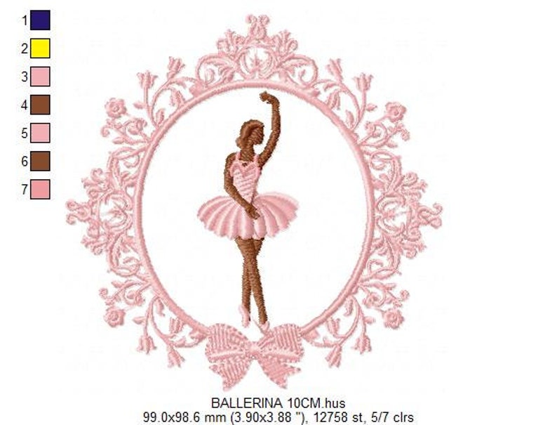 Ballerina Embroidery Designs Ballet Embroidery Design - Etsy
