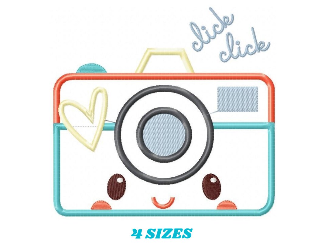 Modern Camera Embroidery Designs - Cam Applique Machine Embroidery ...