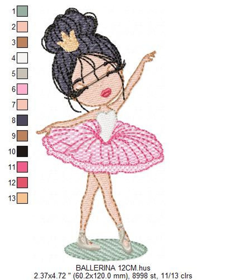Ballerina Embroidery Designs Ballet Embroidery Design - Etsy