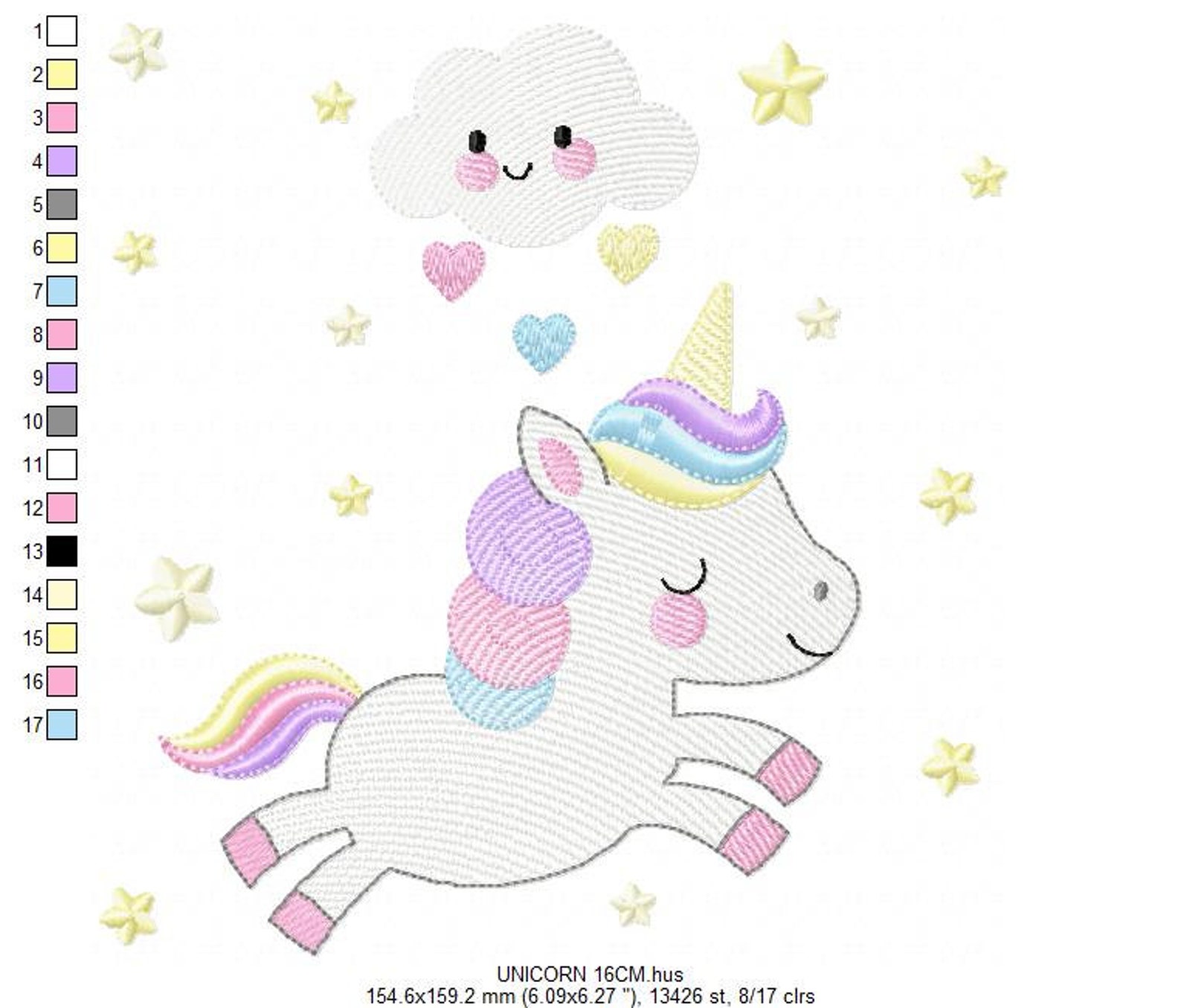 Unicorn Embroidery Designs Baby Girl Embroidery Design - Etsy