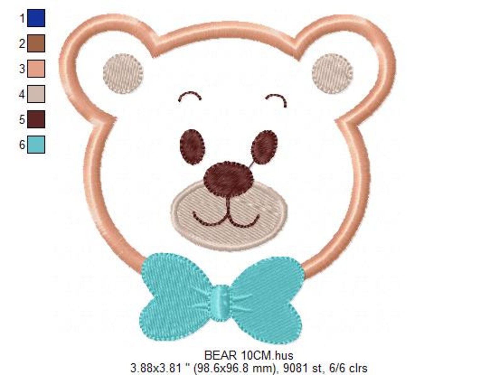 Teddy Bear Embroidery Designs Bear Face Embroidery Design - Etsy
