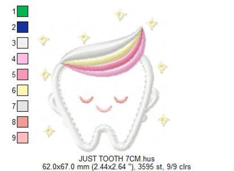 Tooth Embroidery Designs - Toothpaste Machine Embroidery Pattern ...