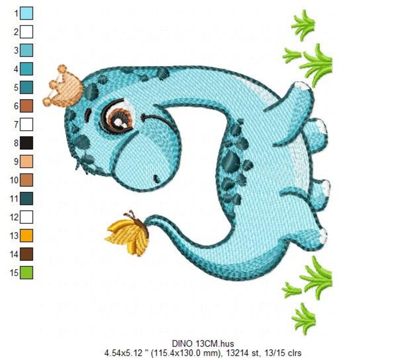 Dinosaur Embroidery Designs Dino Embroidery Design Machine | Etsy