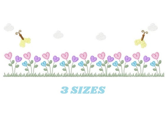 Flower Garden Embroidery Designs Spring Flowers Embroidery - Etsy