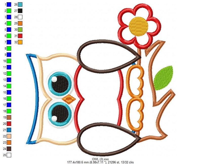 Owl Embroidery Designs Bird Embroidery Design Machine - Etsy