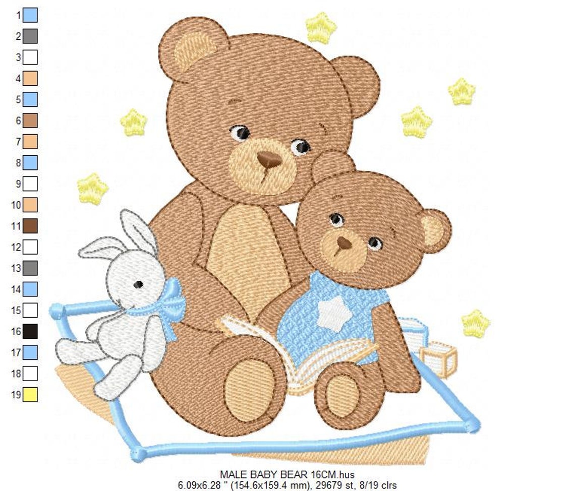 Bear Embroidery Designs Teddy Embroidery Design Machine - Etsy