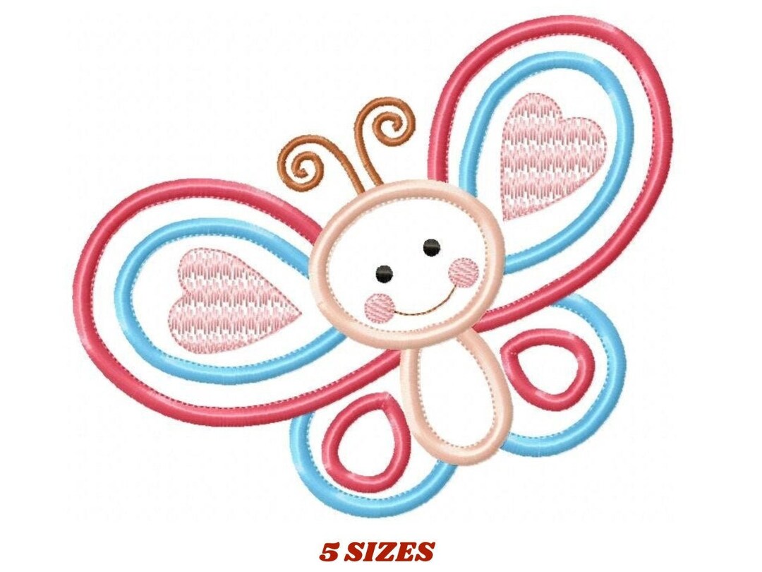 Butterfly Embroidery Design - Baby Girl Machine Embroidery Pattern ...