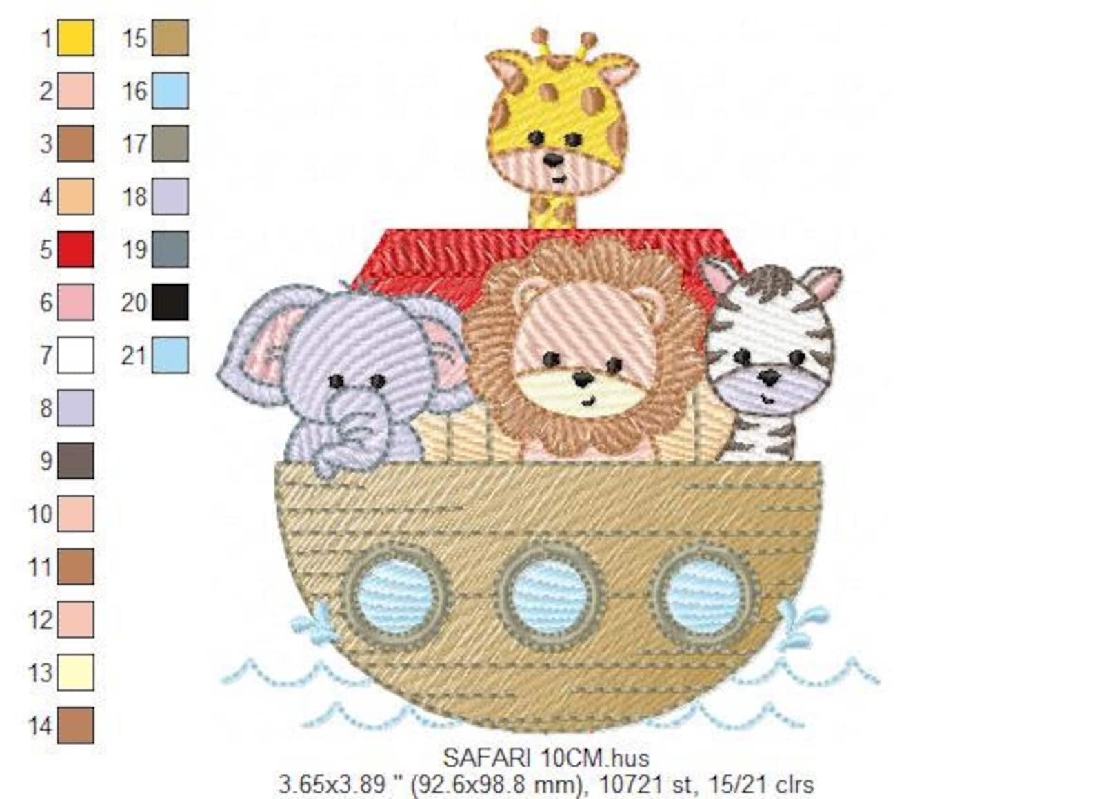 Noah's Ark Embroidery Designs - Ark of Noah Embroidery Design Machine ...