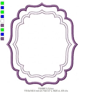 Frame Embroidery Designs Set - Frame Applique Design Shape Embroidery ...
