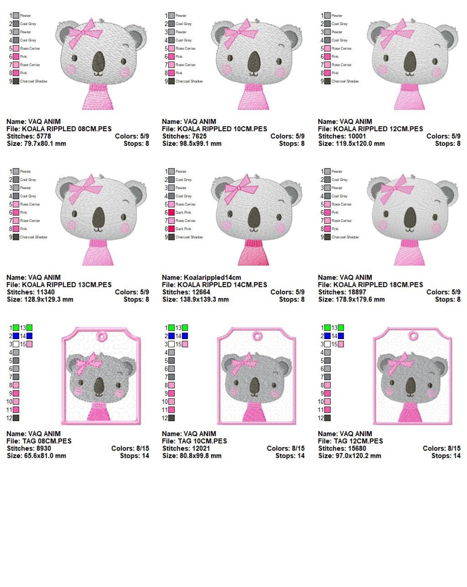 Koala Embroidery Design Baby Girl Embroidery Designs Machine - Etsy