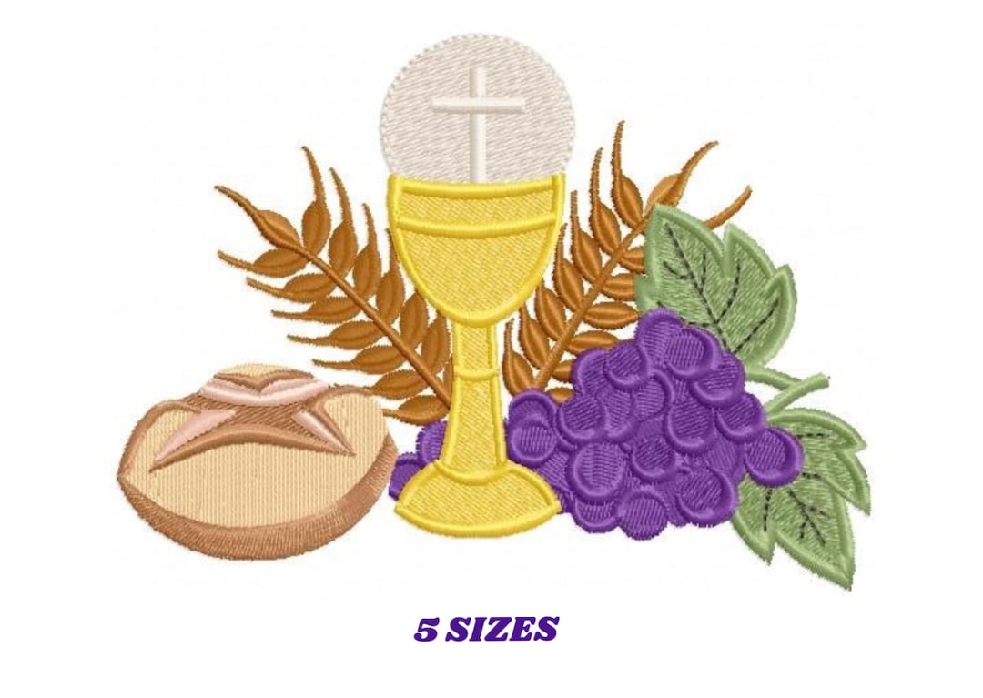 Eucharist Embroidery Designs - Communion Chalice Machine Embroidery ...