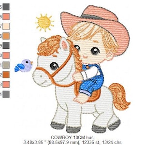 Cowboy Embroidery Design - Baby Boy With Horse Embroidery Designs ...