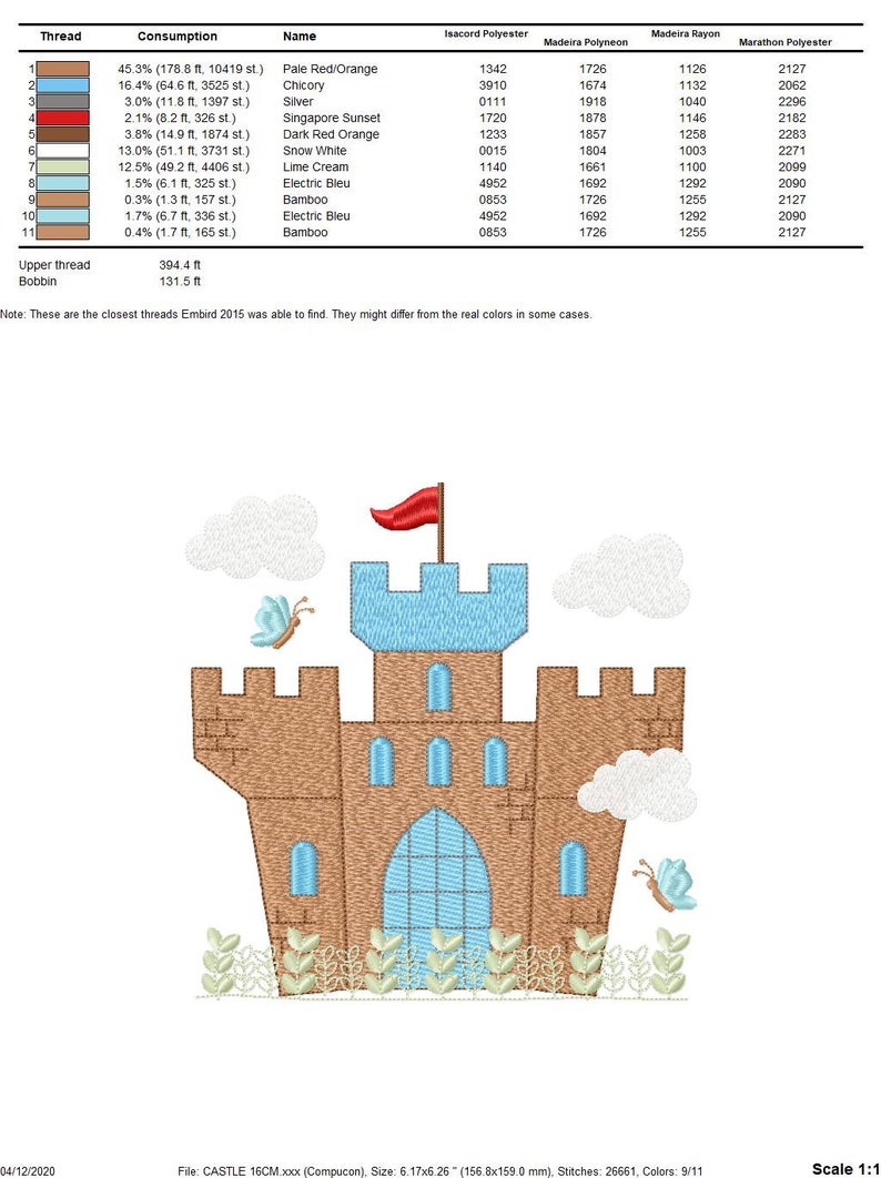 Castle Embroidery Designs Prince Palace Embroidery Design - Etsy