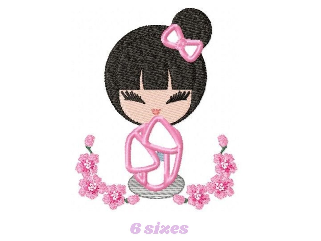 Japanese Geisha Embroidery Designs - Japanese Girl Embroidery Design ...