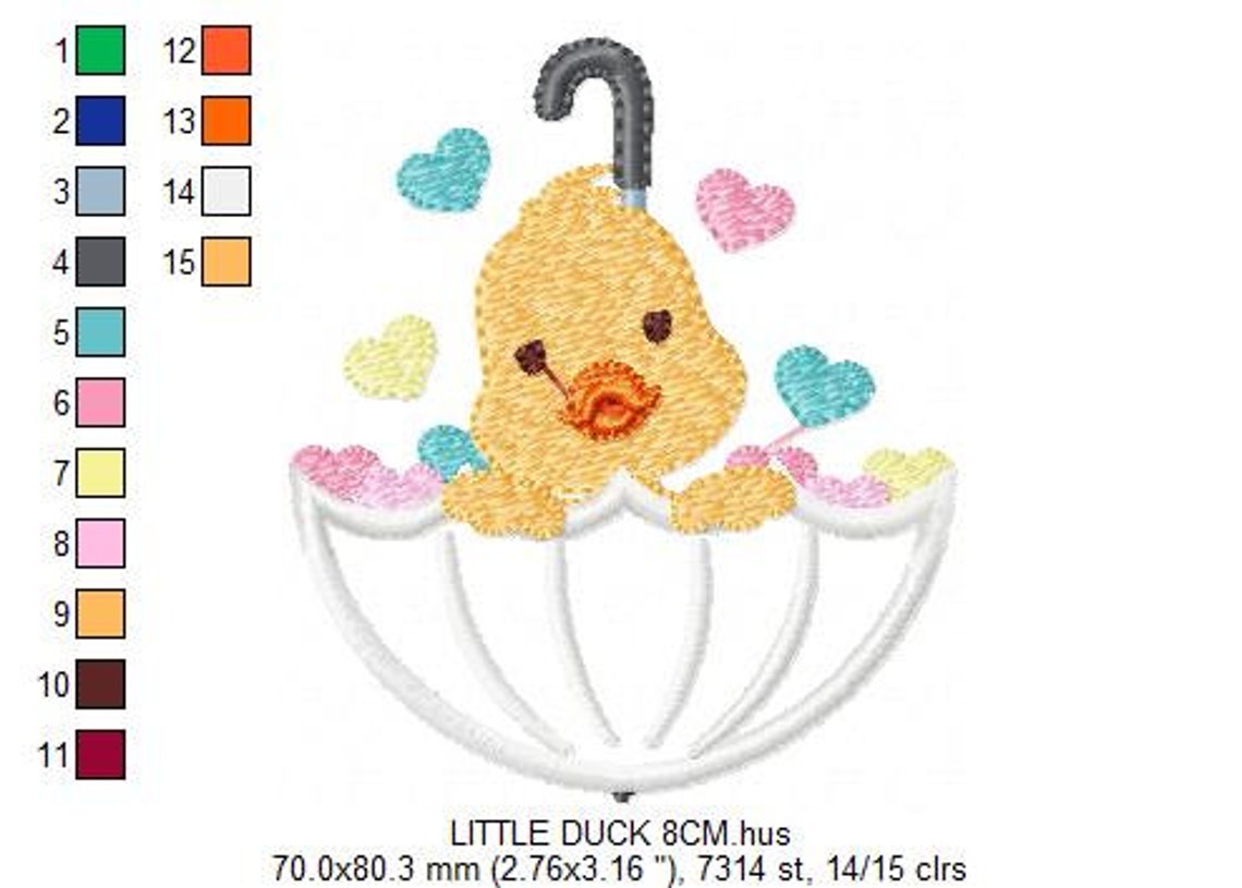 Duck Embroidery Design Animal Embroidery Designs Machine | Etsy