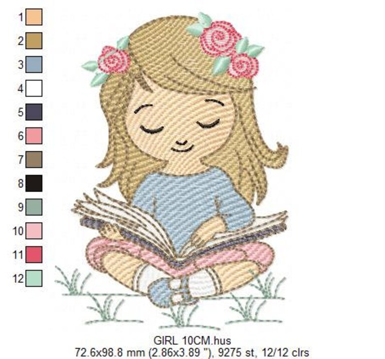 Girl Embroidery Designs - Reading Embroidery Design Machine Embroidery ...