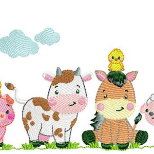 Farm Animals Embroidery Design - Cow Embroidery Designs Machine ...