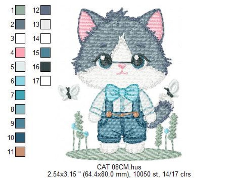 Cat Embroidery Design - Kitty Embroidery Designs Machine Embroidery ...