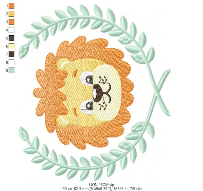 Lion Embroidery Designs Safari Embroidery Design Machine - Etsy