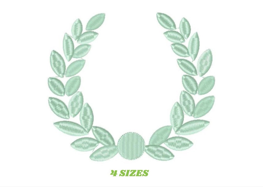 Laurel Embroidery Designs Monogram Frame Embroidery Design - Etsy