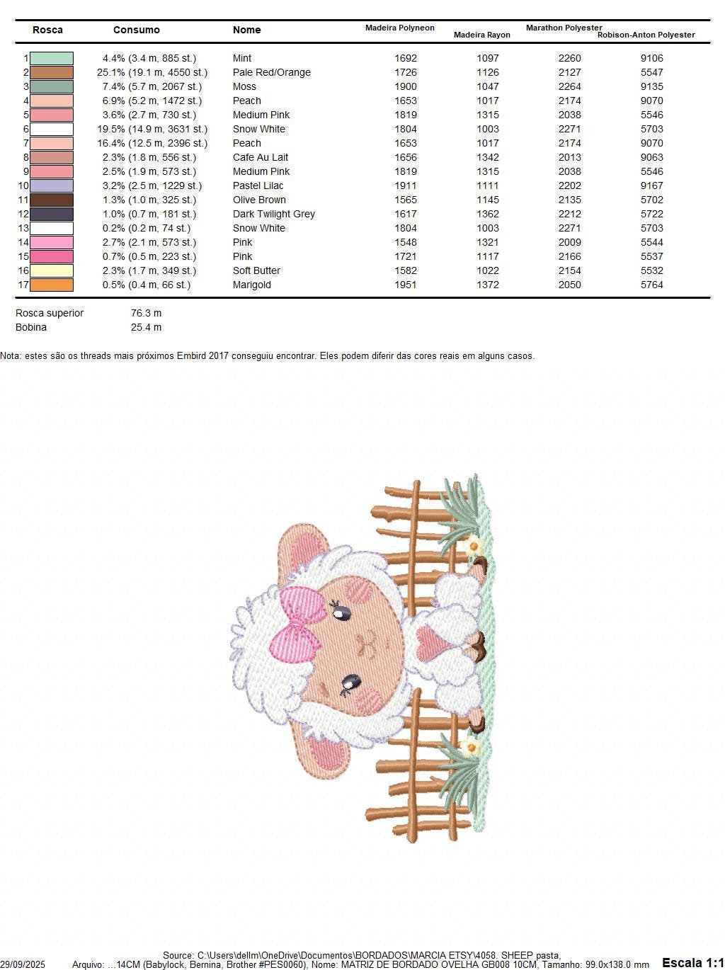 Sheep Embroidery Design - Farm Animal Lamb Machine Embroidery Pattern ...