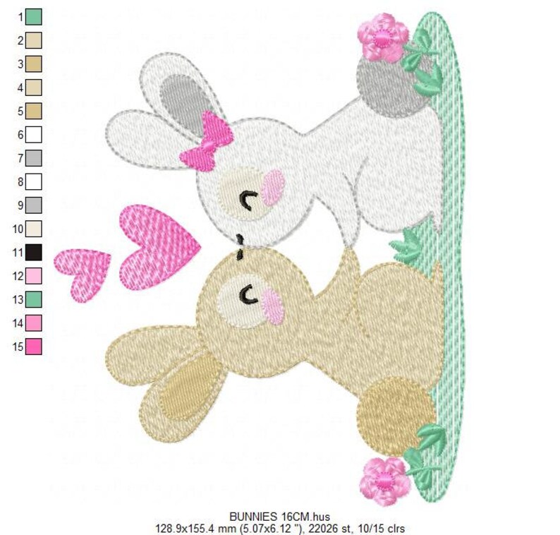 Bunny Embroidery Design Rabbit Embroidery Designs Machine | Etsy