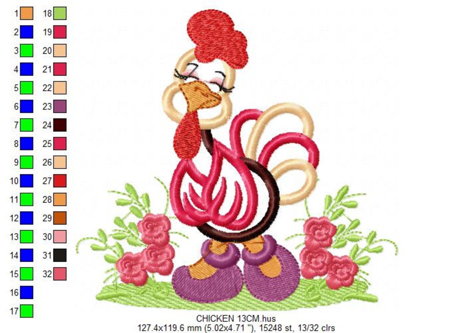 Chicken Embroidery Designs Kitchen Embroidery Design Machine - Etsy