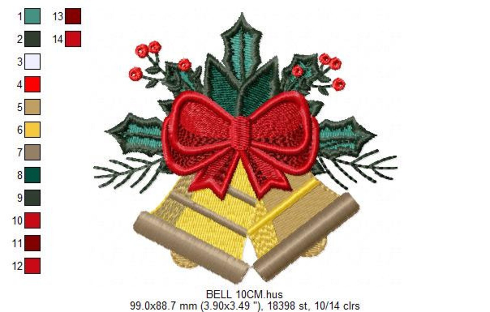 Bell Embroidery Designs - Xmas Embroidery Design Machine Embroidery ...