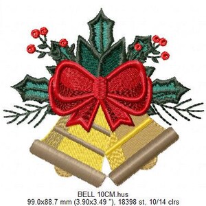 Bell Embroidery Designs - Xmas Embroidery Design Machine Embroidery ...