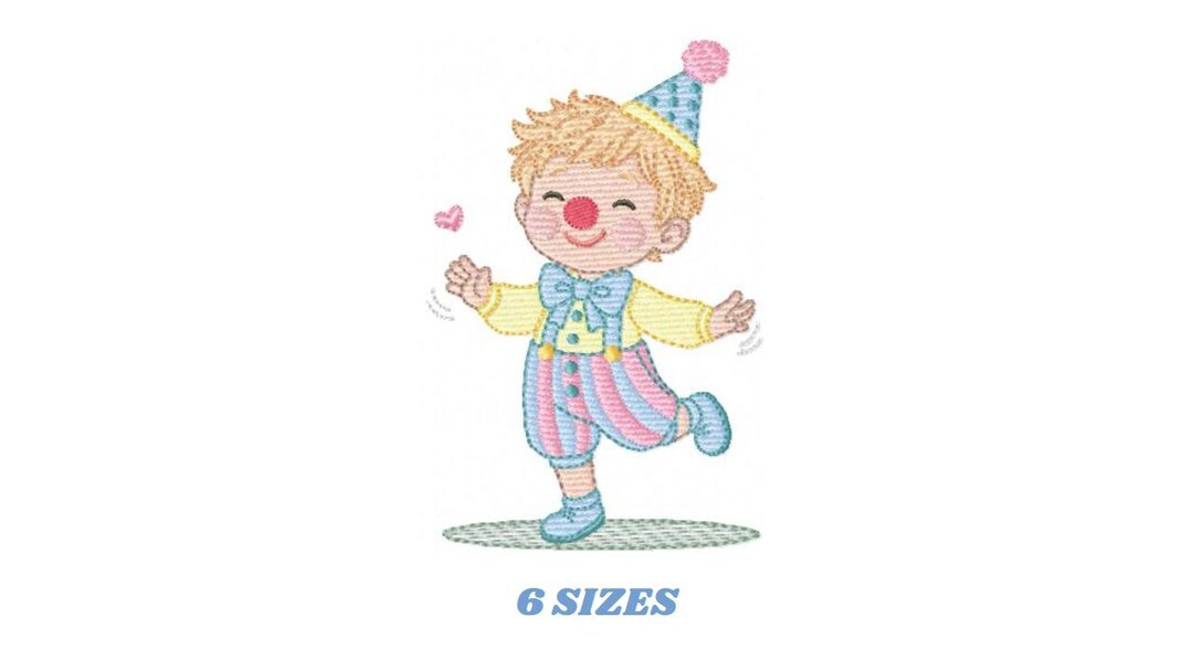 Circus Clown Embroidery Designs - Clown With Funny Hat Machine ...