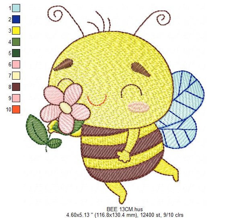 Bee Embroidery Design Bees Embroidery Designs Machine - Etsy