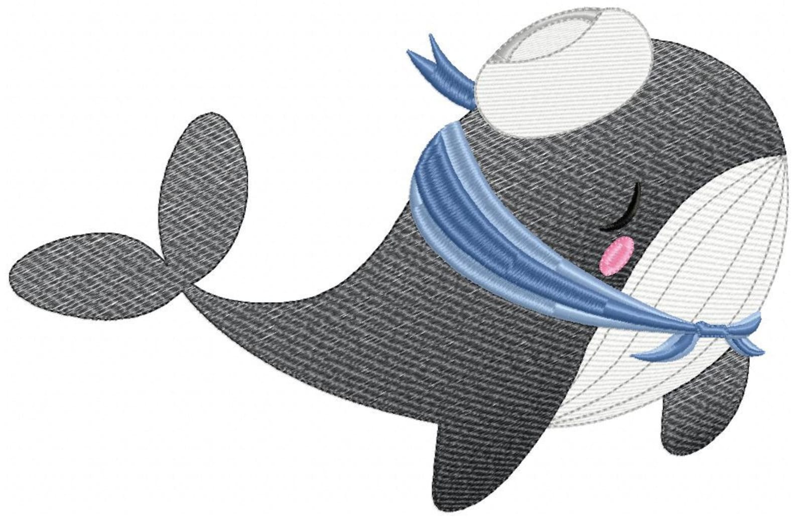 Whale Embroidery Designs - Ocean Fish Machine Embroidery Pattern - Baby ...