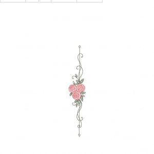 Rose Divider Embroidery Designs - Roses for Kitchen Tea Towel Machine ...